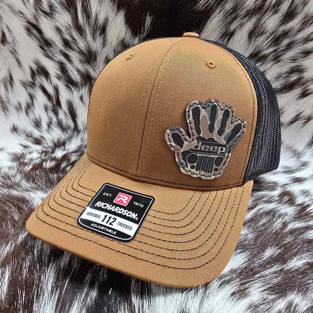 Handcrafted Jeep Wave Leather Patch Hat – NDesignsLeather