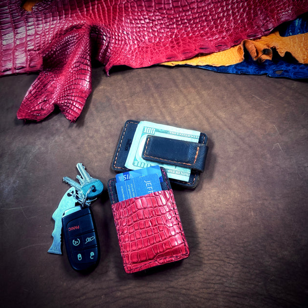 Lil' Hefe Handcrafted Red Alligator Leather Wallet – NDesignsLeather