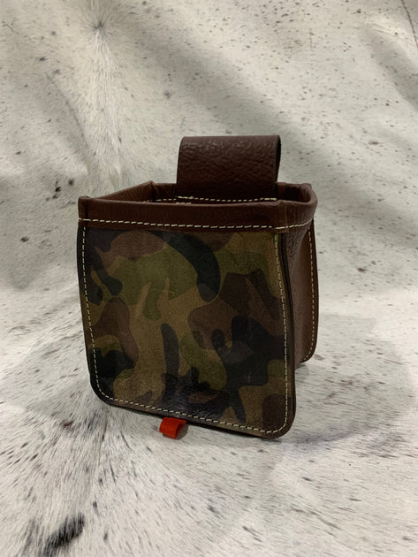 Handmade Camo Leather Shotgun Shell Bag with Belt Loop – NDesignsLeather