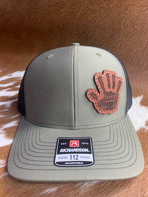 Handcrafted Jeep Wave Leather Patch Hat – NDesignsLeather