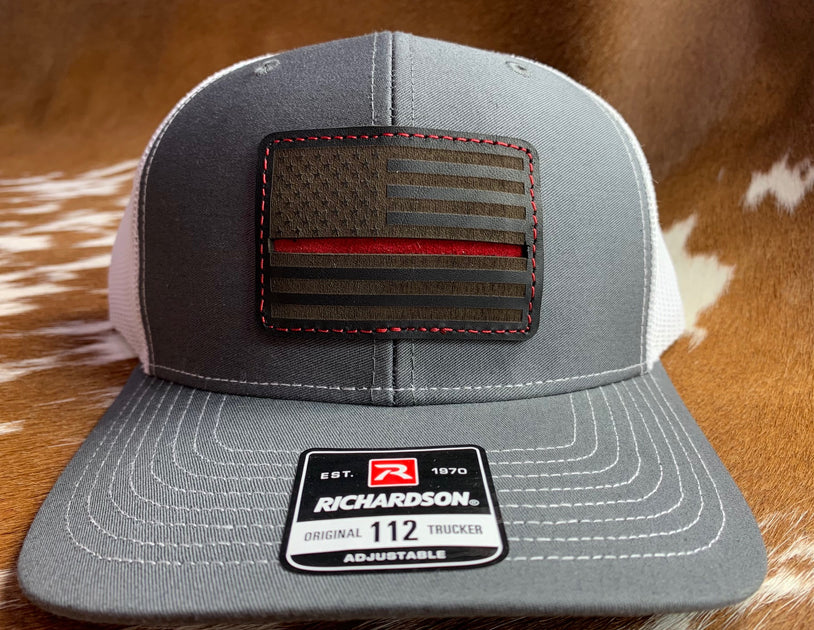 Thin Red Line Leather Patch Hat – NDesignsLeather