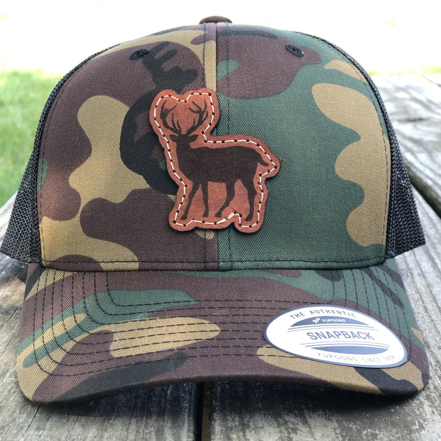 Leather Deer Patch Trucker Hat – NDesignsLeather